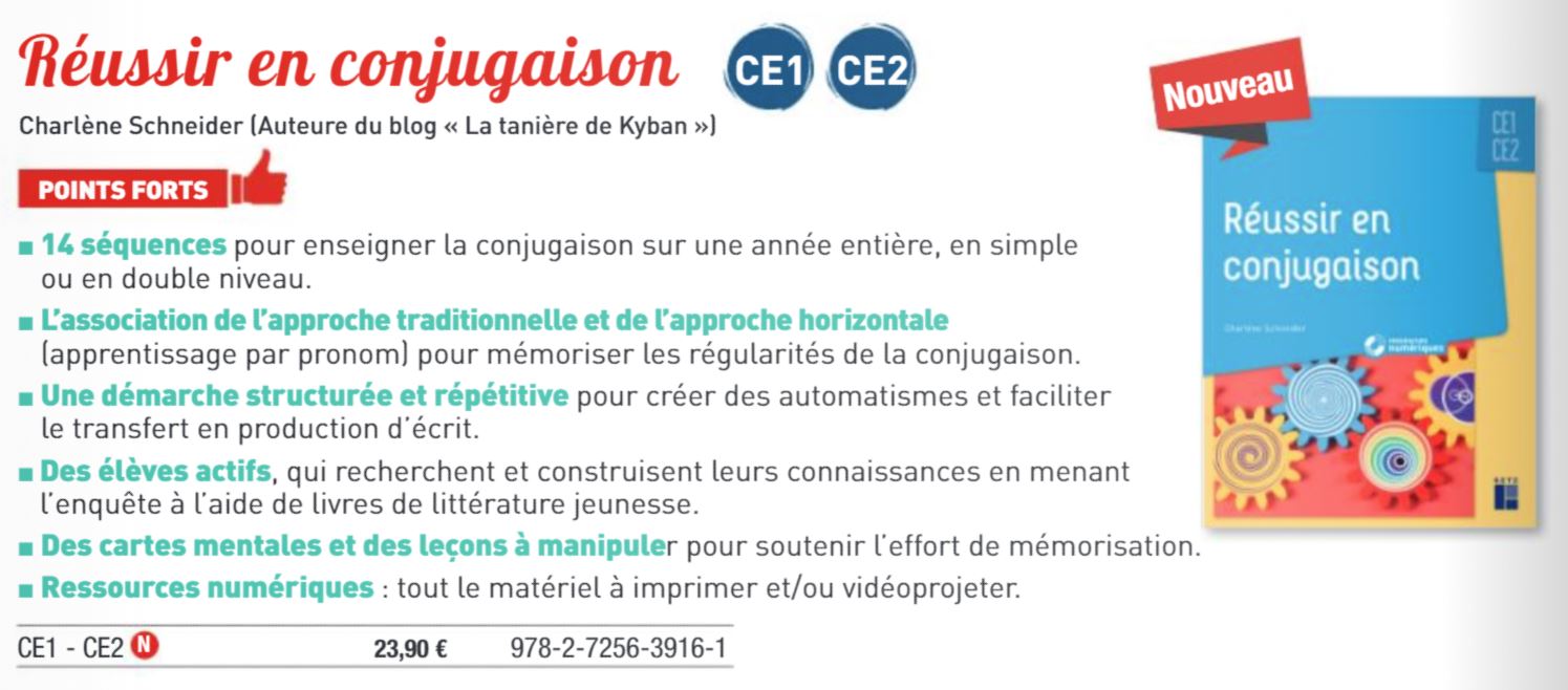 Réussir en conjugaison au cycle 2 aux éditions Retz - La tanière de Kyban