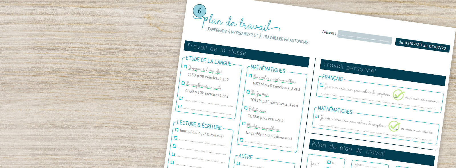 Mettre en place un plan de travail - La tanière de Kyban