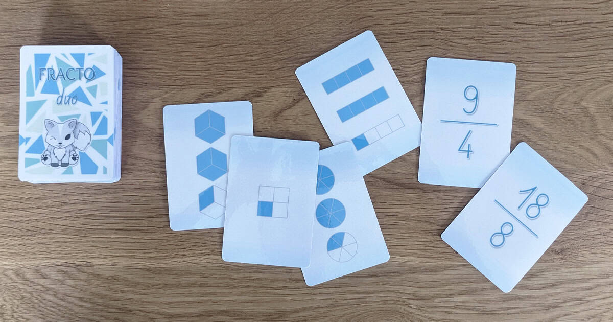 Fracto duo : un jeu sur les fractions - La tanière de Kyban